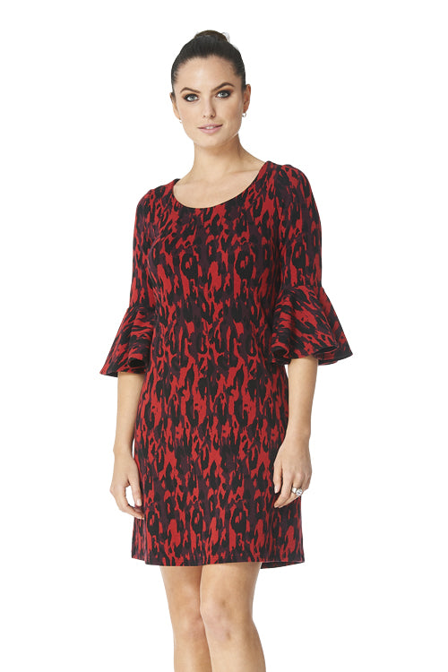 Kristy Jacquard Bell Sleeve Dress – ARIANNE